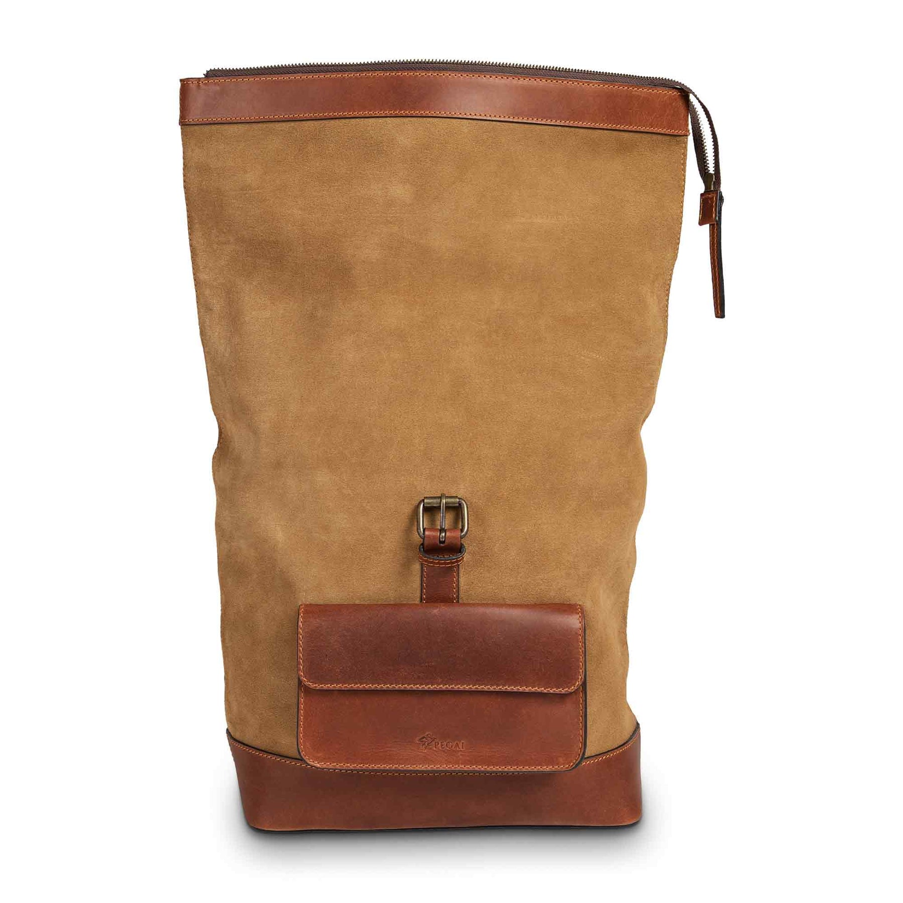 Rocky | Suede Rolltop Backpack | Mustard – PEGAI