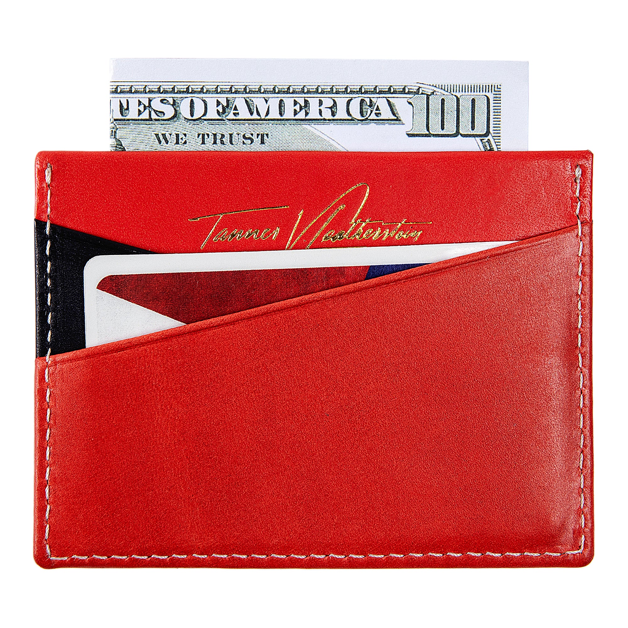 Ricky | Italian Leather Card Holder | Red & Black – PEGAI
