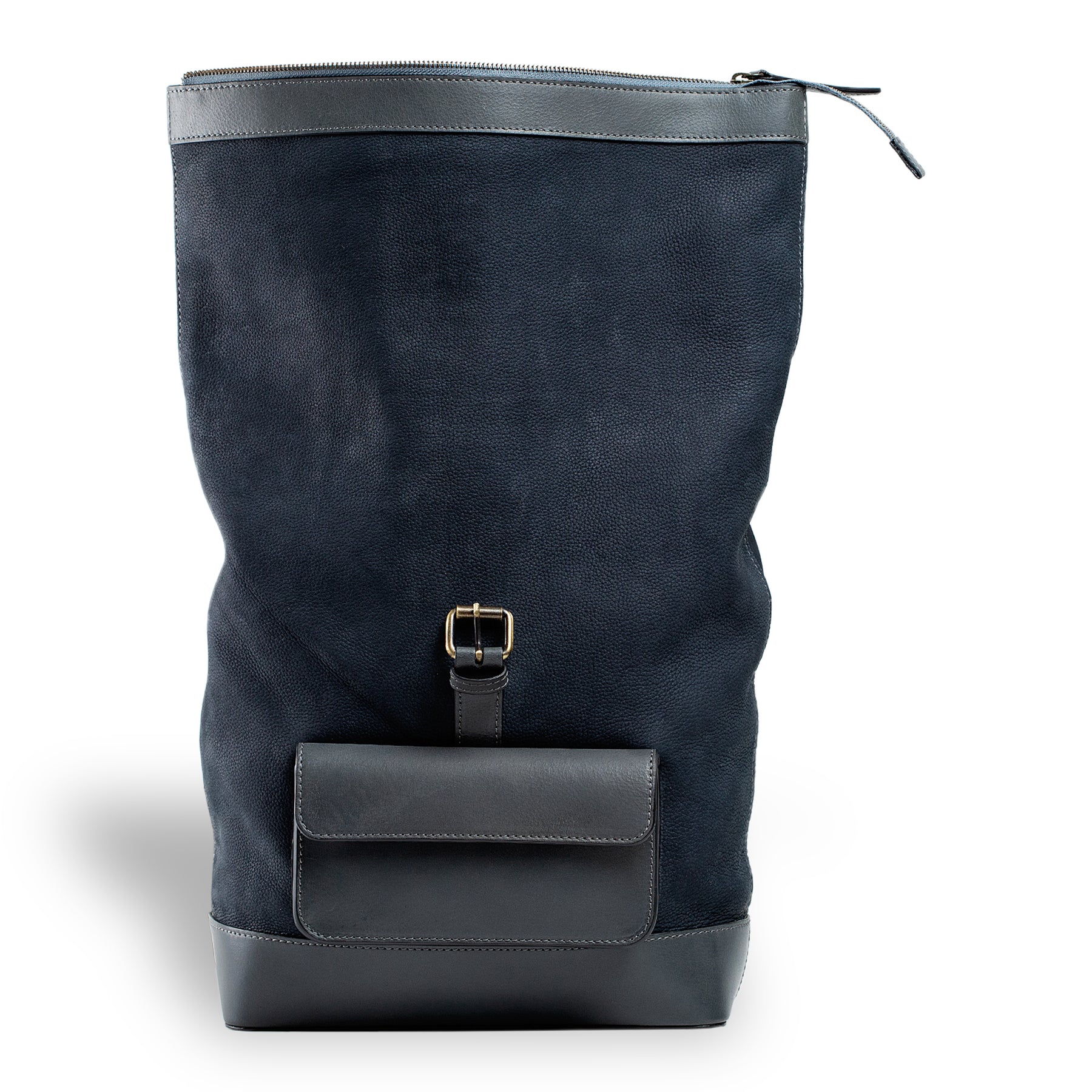 Rocky | Suede Rolltop Backpack | Blue – PEGAI