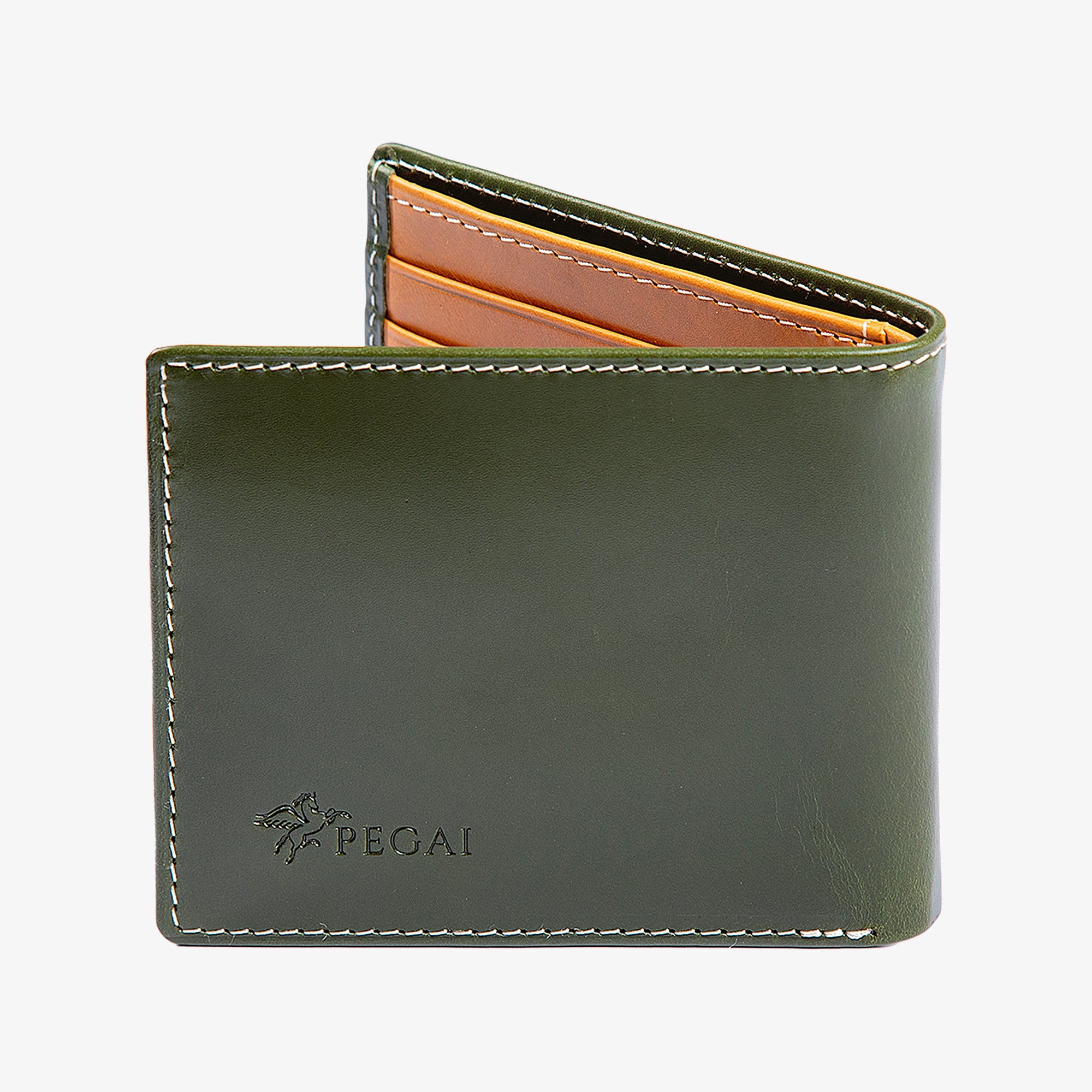 Edward Italian Leather Wallet Green Brown