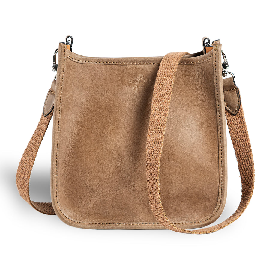 Spring | Hobo Crossbody Bag | Tan Brown w/ Nickel Hardware – PEGAI