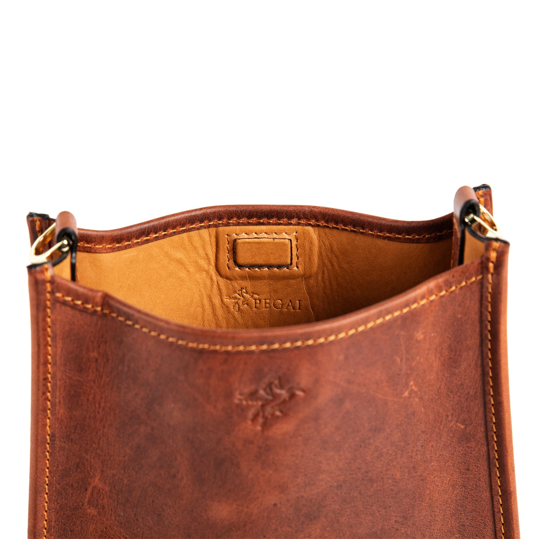 Spring | Hobo Crossbody Bag | Brick Brown w/ Gold Hardware – PEGAI