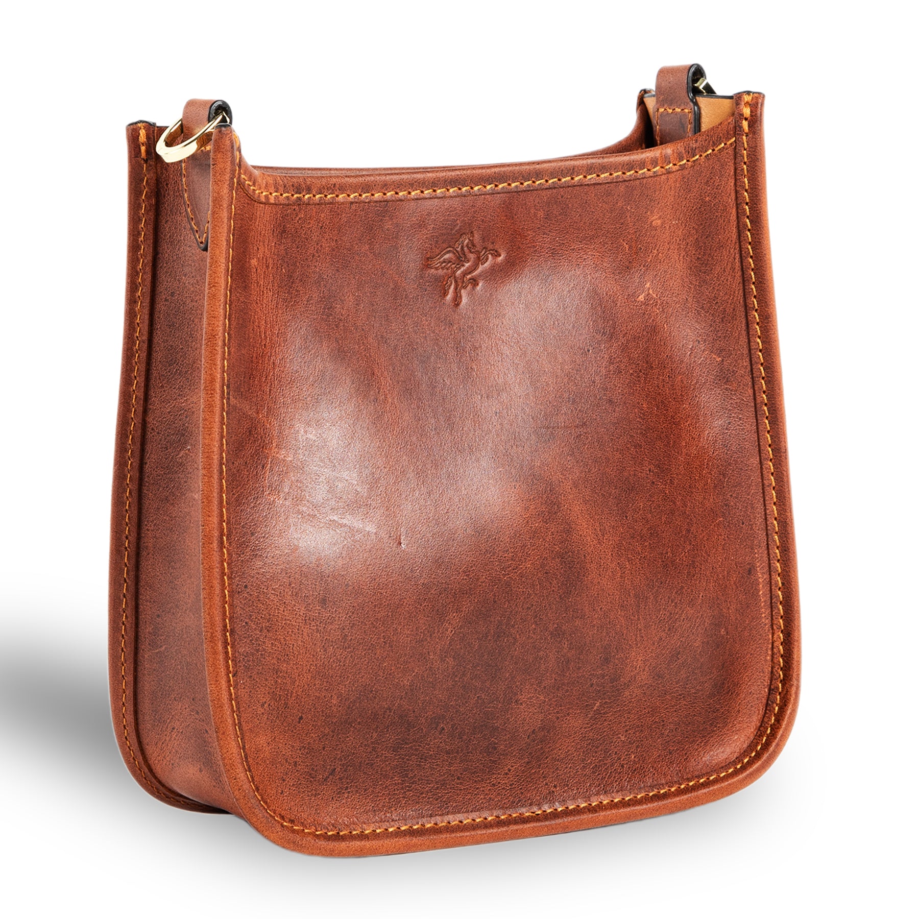 Spring | Hobo Crossbody Bag | Brick Brown w/ Gold Hardware – PEGAI